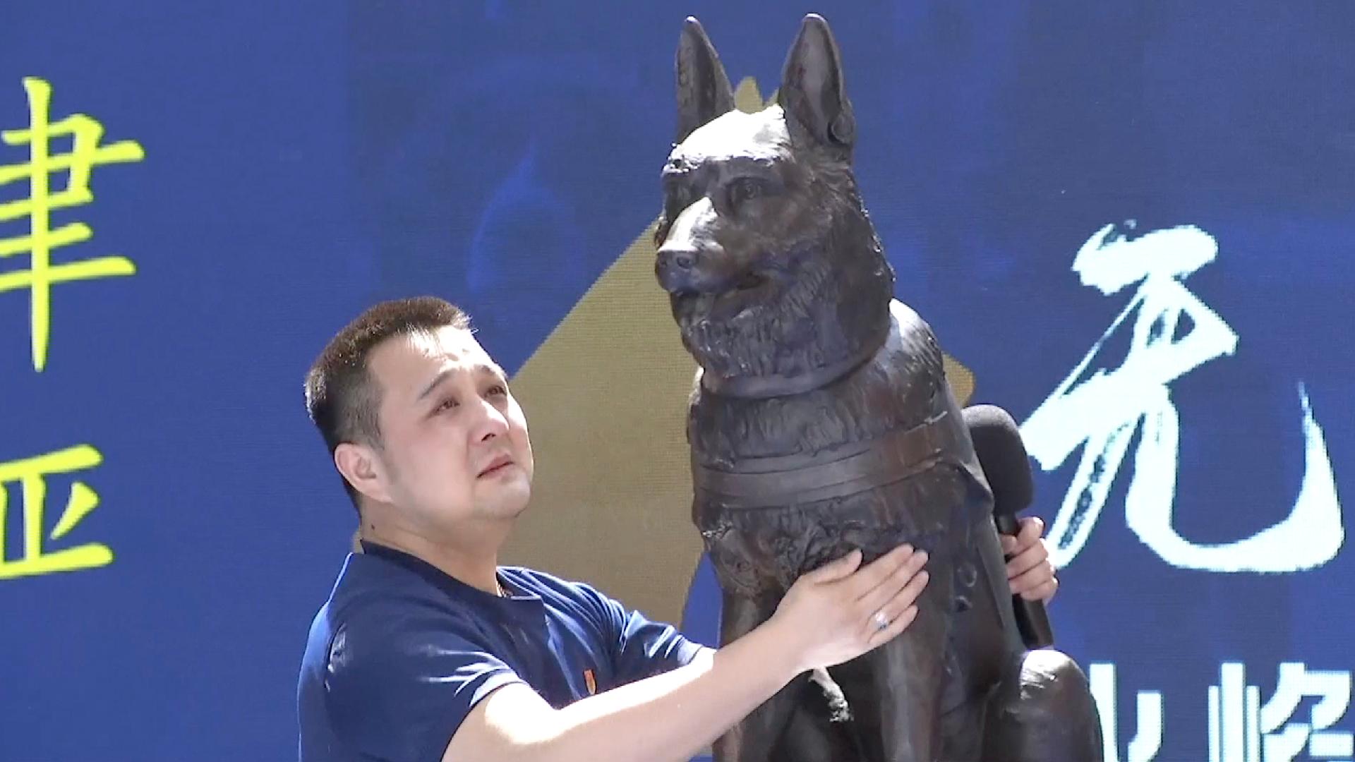 Chinese firefighters put up statue for hero dog in Wenchuan earthquake ...