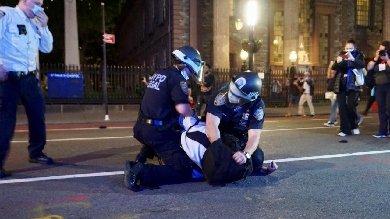 NYPD arrests at least 200 protesters in Tuesday's riots - CGTN