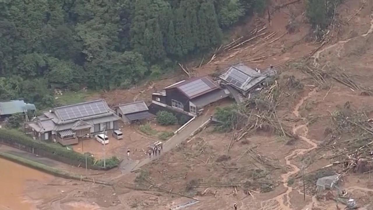 At least two killed by flooding and mudslides in S Japan - CGTN