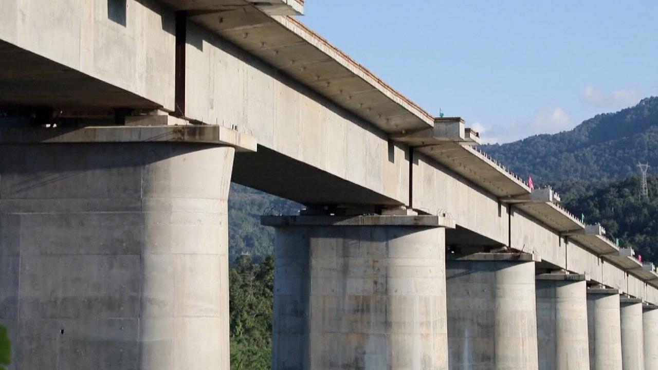 Main structure of super bridge for China-Laos railway completed - CGTN