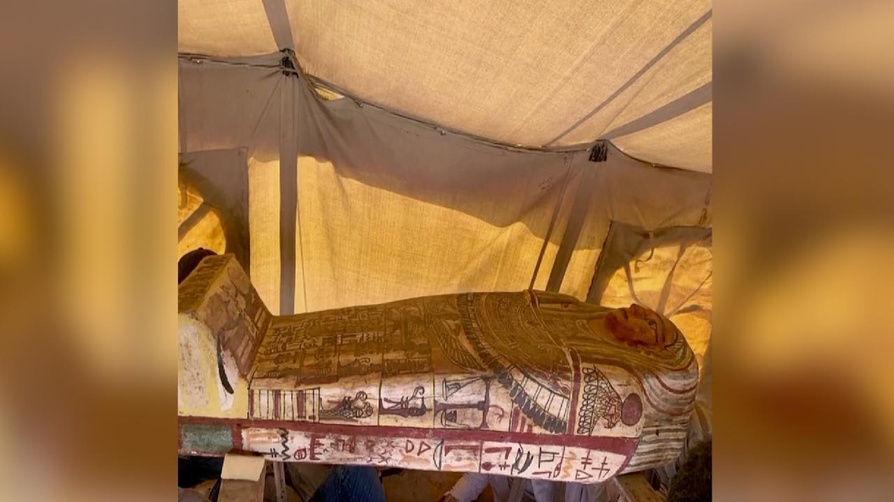 Sarcophagi Buried For 2 500 Years Unearthed In Egypt Cgtn