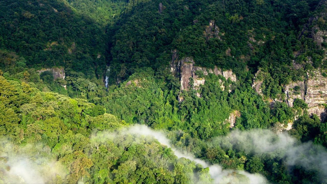 Bird's eye view of Gaoligong: Mountain range with intricate landforms ...
