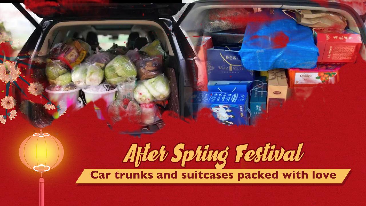 After Spring Festival: Car trunks and suitcases packed with love - CGTN