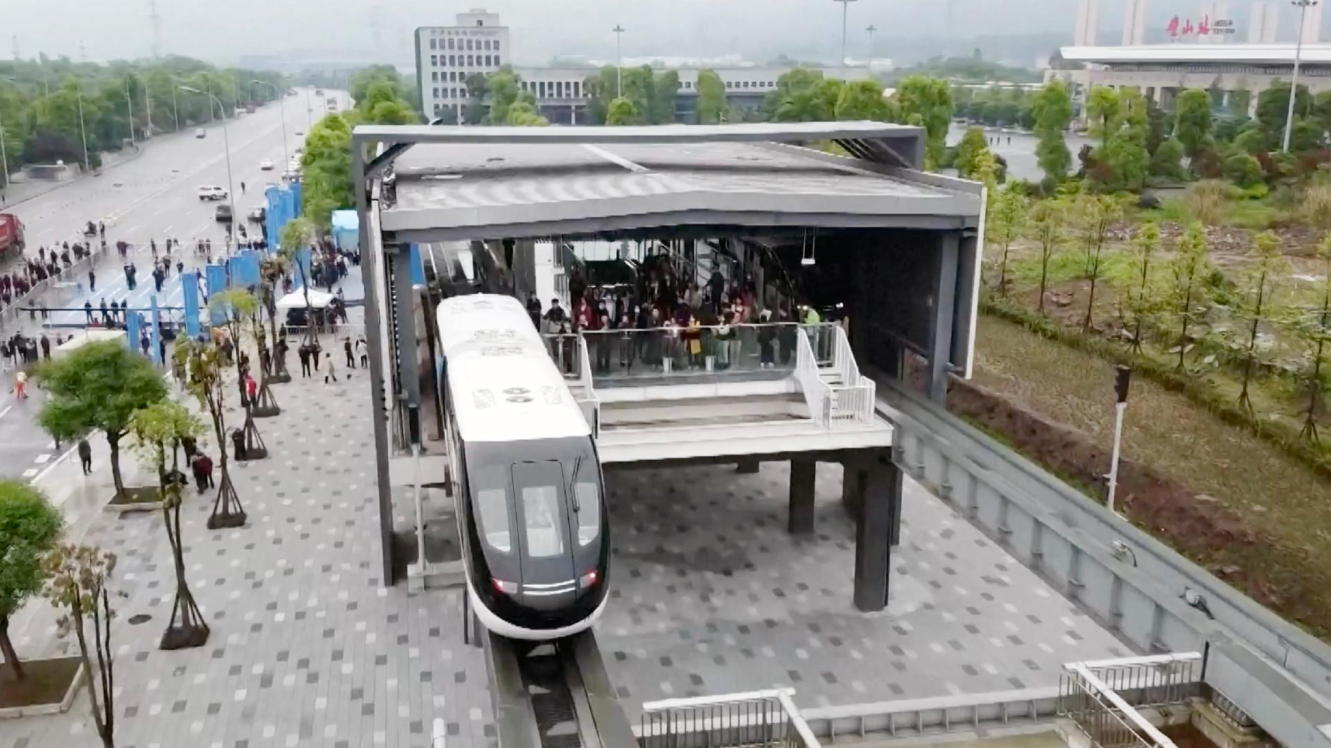 First driverless rail transit system in SW China begins operation - CGTN