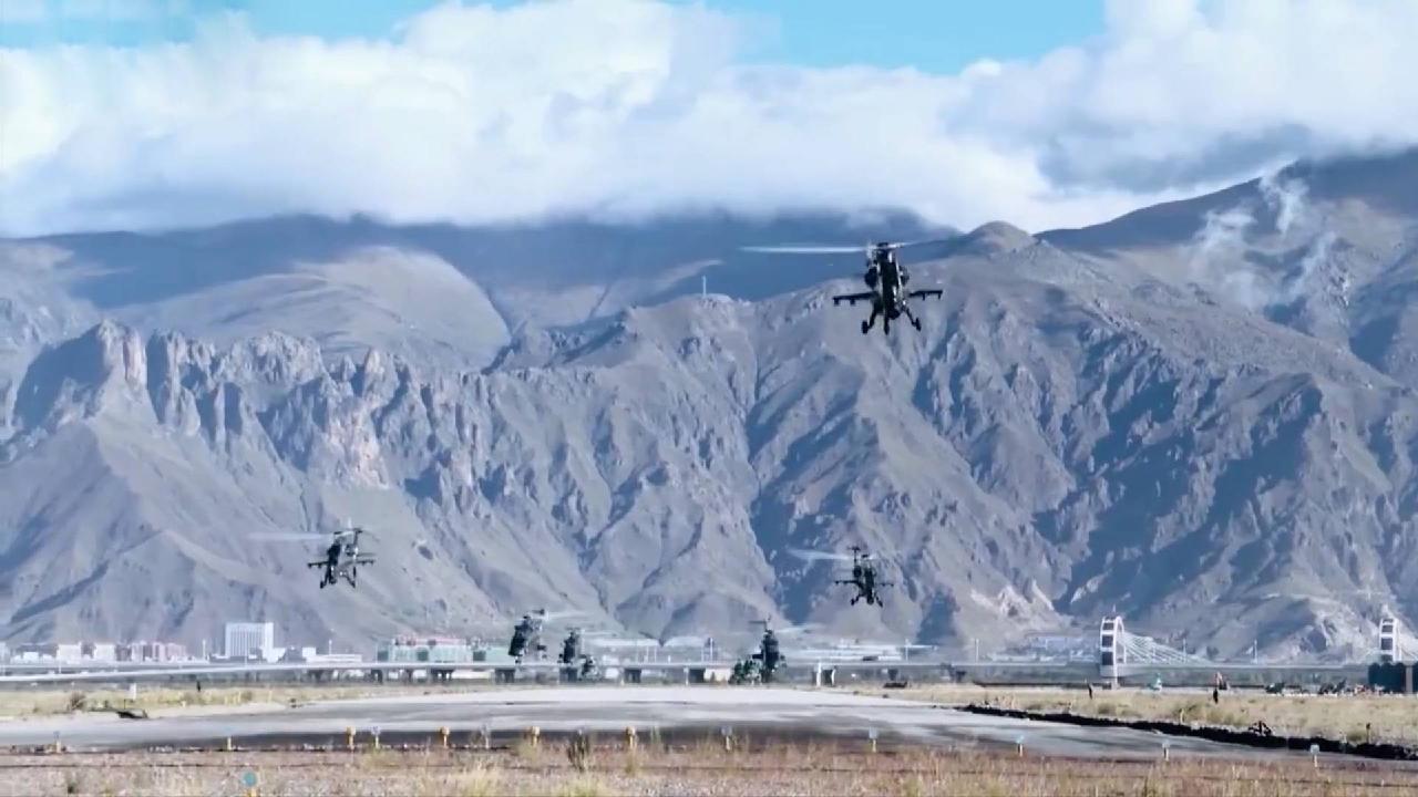 PLA holds military exercises in SW China's plateau - CGTN