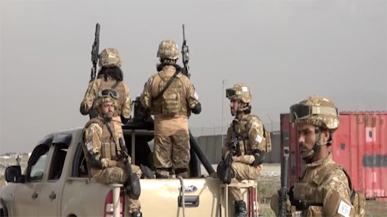 Taliban forces stand guard to ensure security of Kabul airport - CGTN