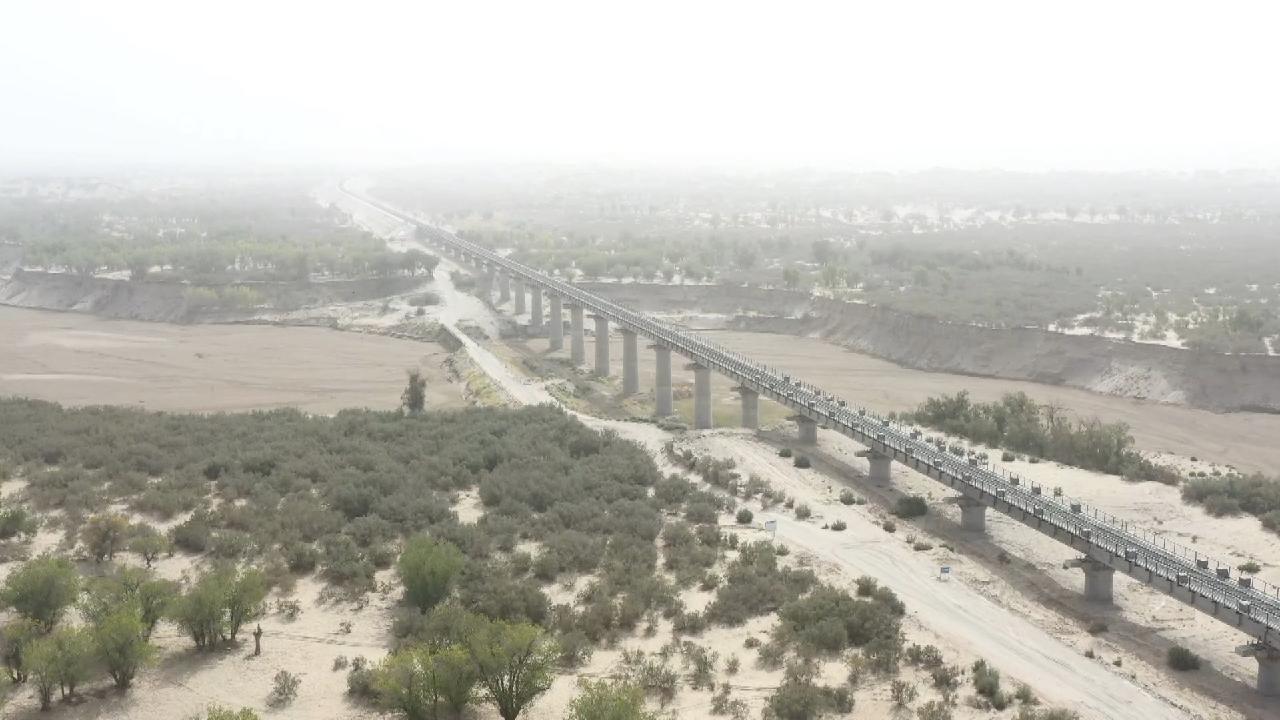World's first railway loop line circling a desert completed - CGTN