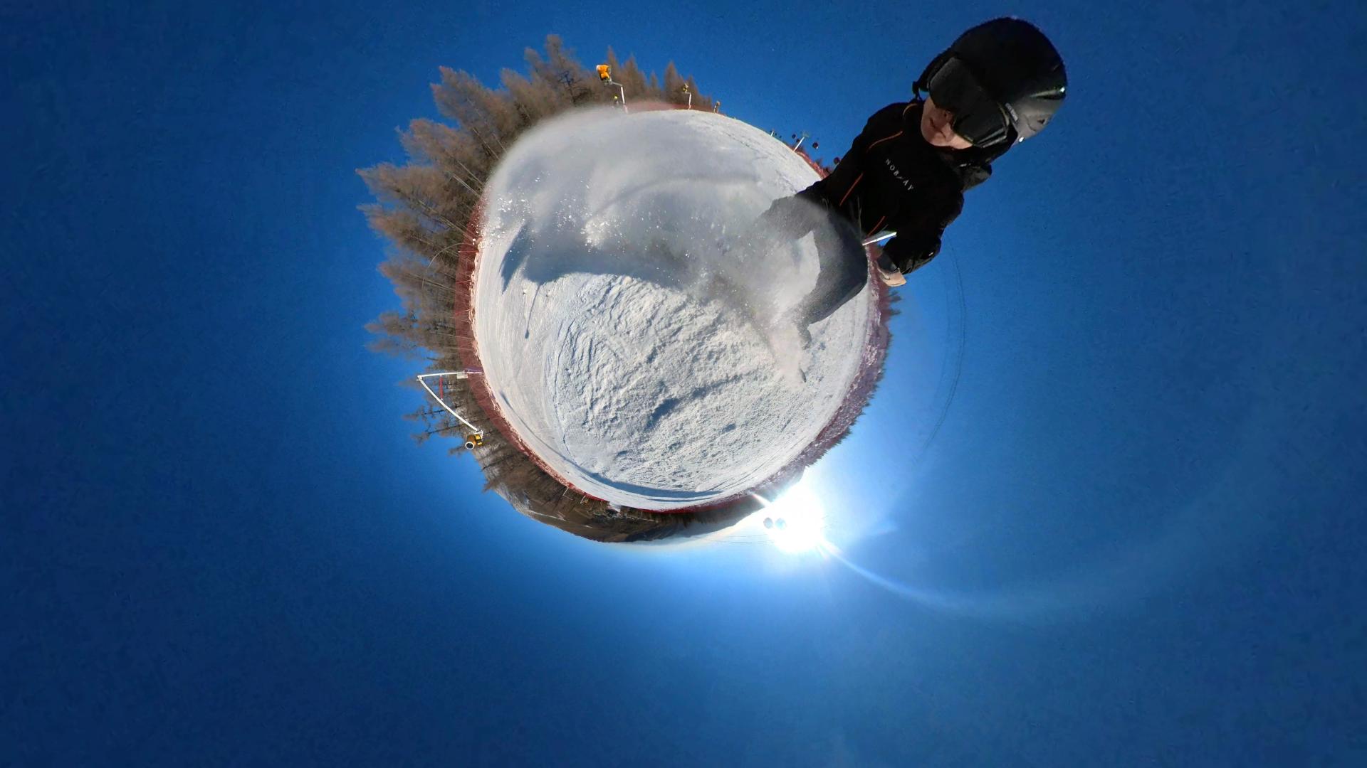 Enjoy snowboard 360° Virtual Reality with first-view in Keketuohai - CGTN