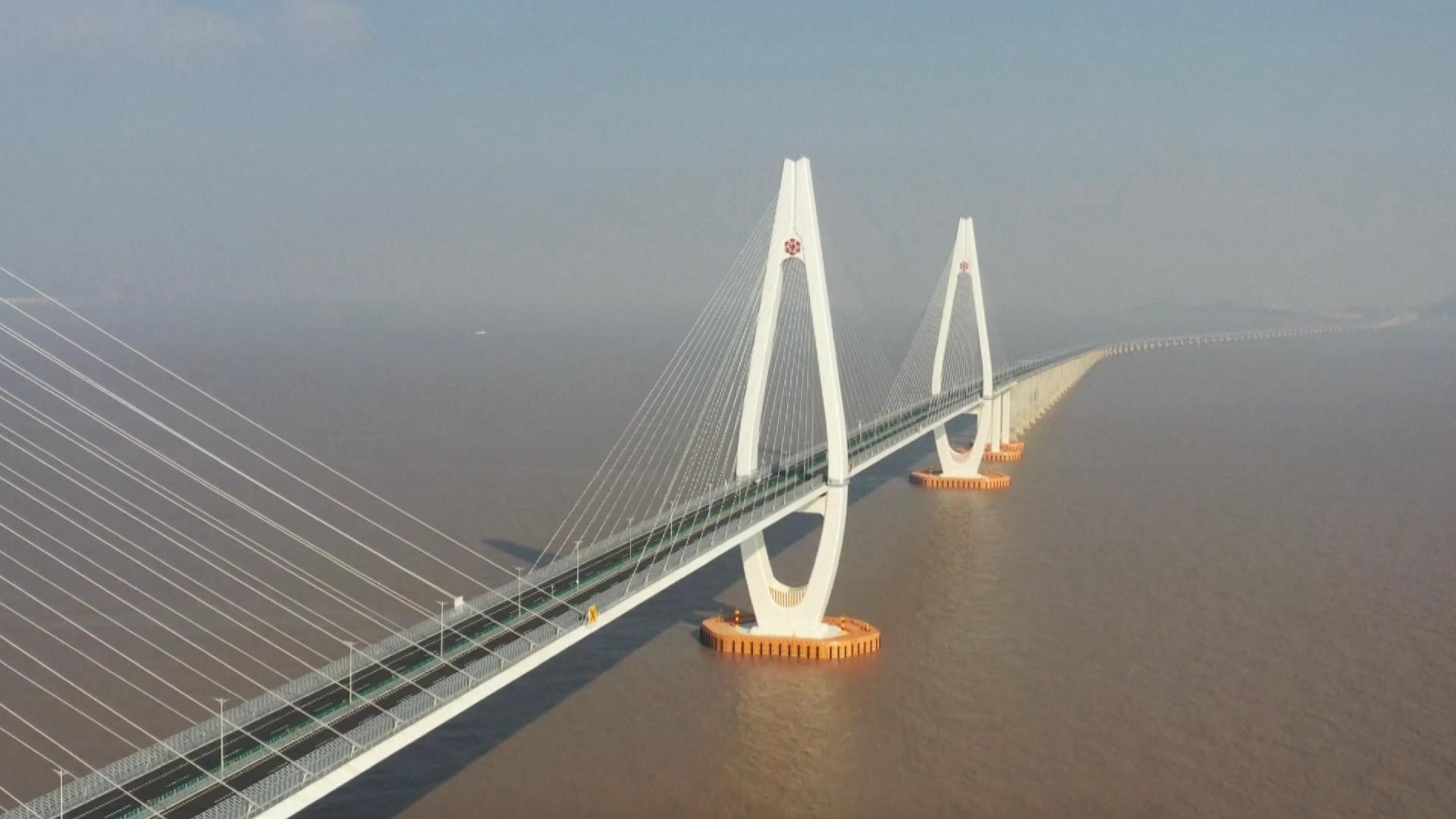 New 25km cross-sea bridge opens to traffic in east China - CGTN