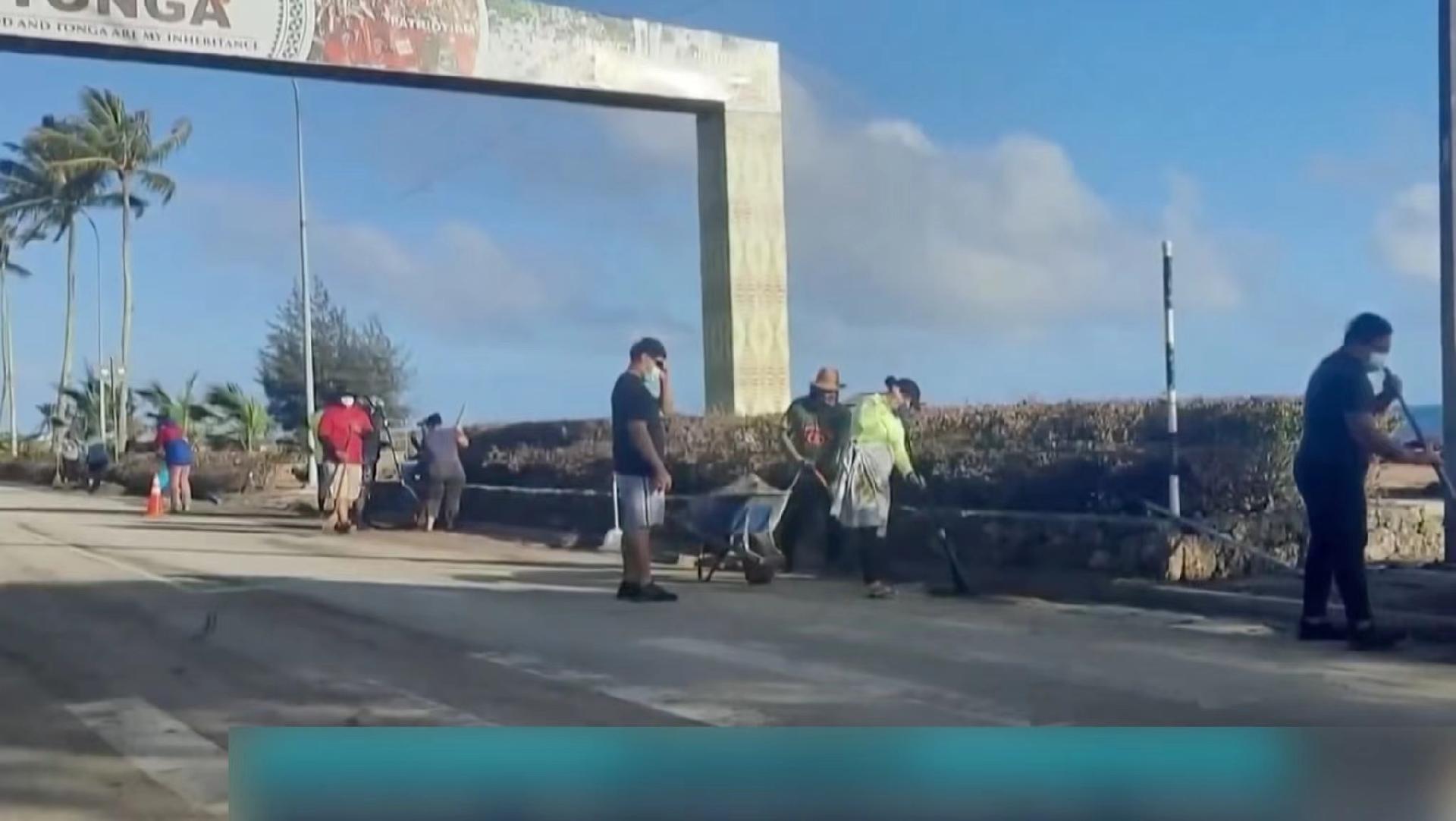 More international aid for Tonga on the way as clean-up continues - CGTN
