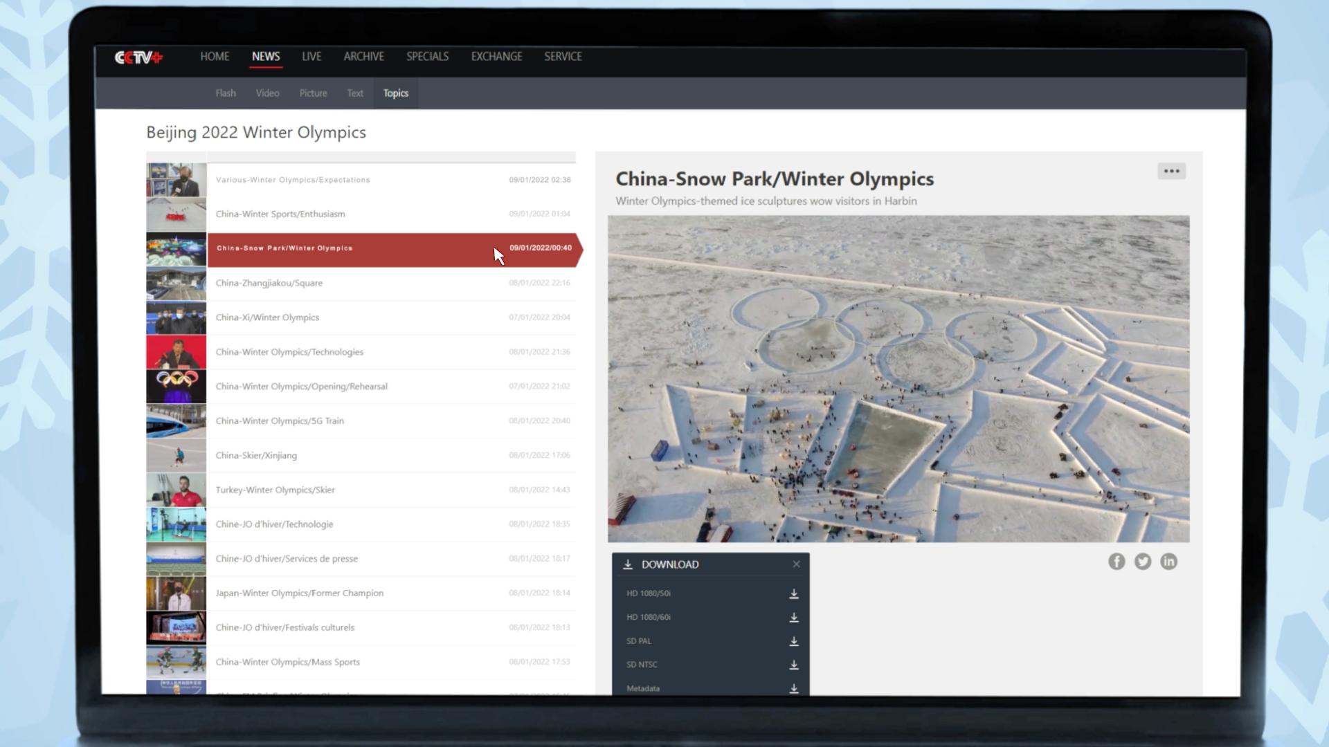 CCTV+ officially launches special news service 'Winter Olympics Today ...