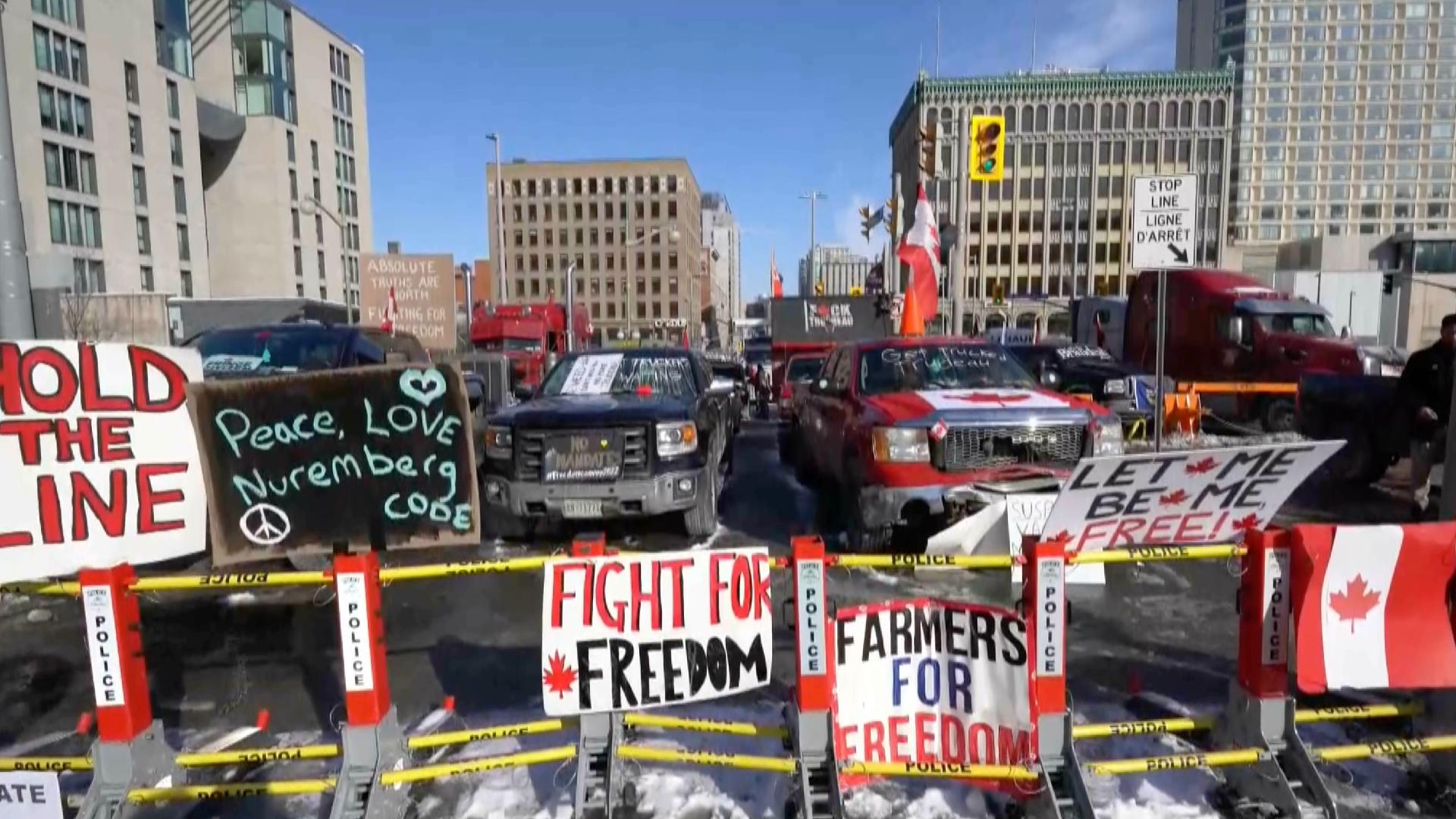 Anti-vaccine protests gridlock Ottawa into state of emergency - CGTN