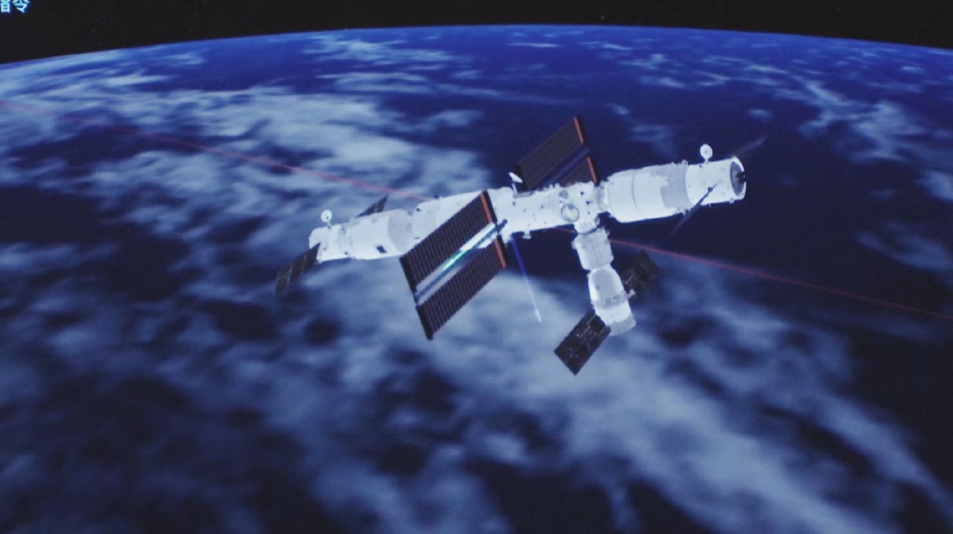 China's Shenzhou-14 crewed spaceship docks with space station module - CGTN