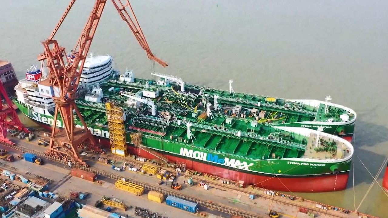 First self-built methanol-powered tanker delivered in S China - CGTN