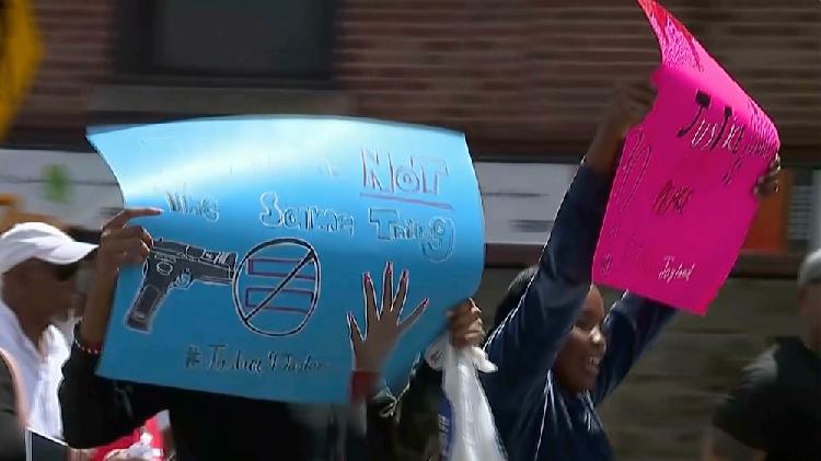 Demonstration in Akron over fatal police shooting - CGTN