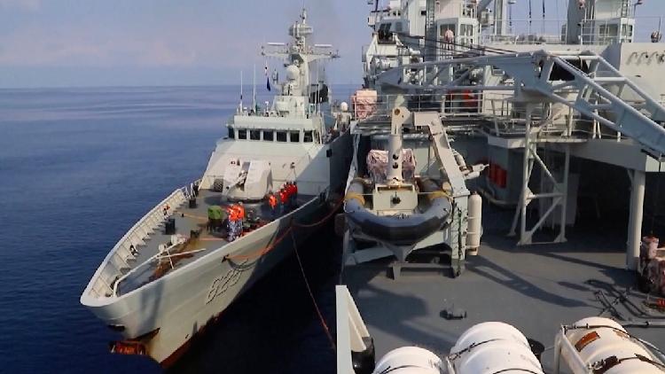 Chinese navy combat support fleet trains to bolster capabilities - CGTN