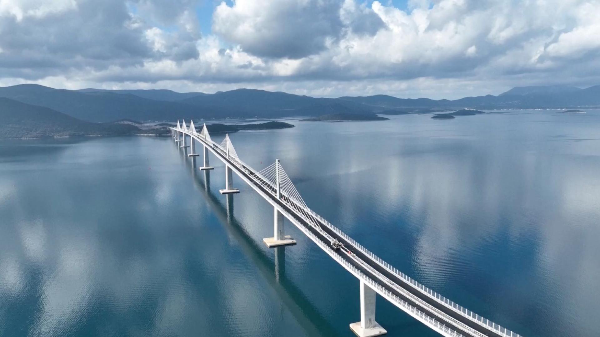 Croatian PM: Chinese-built Peljesac Bridge brought countries closer - CGTN