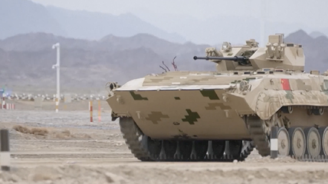 Infantry fighting vehicle race continues in Xinjiang - CGTN