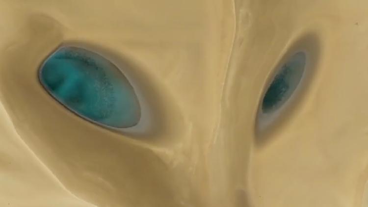 'Desert eyes' carved by heavy rain in Xinjiang Uygur Autonomous Region ...