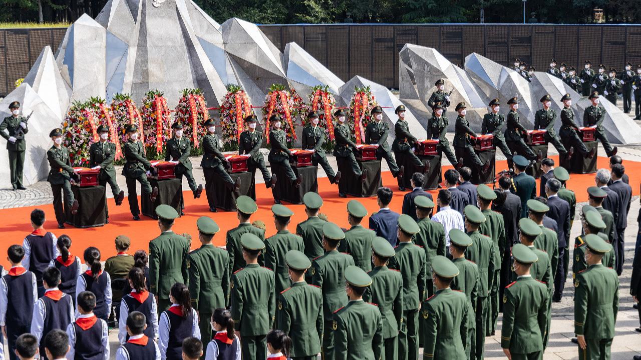 Remains of 88 Chinese People's Volunteer Army martyrs laid to rest - CGTN