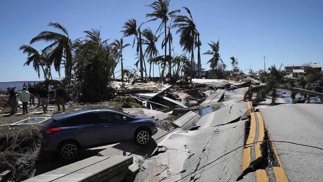 Drone footage shows Hurricane Ian damage in southwest Florida - CGTN