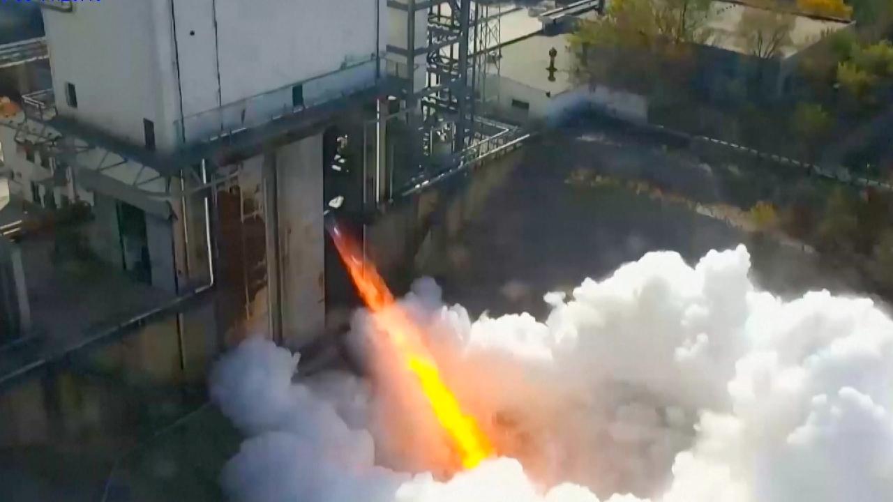 China tests liquid-fuel rocket engine with 500-tonne thrust - CGTN