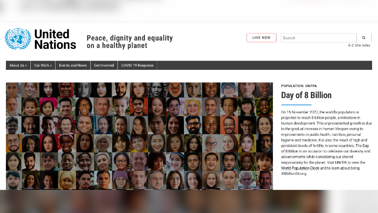 UN: World's population reaches 8 billion - CGTN