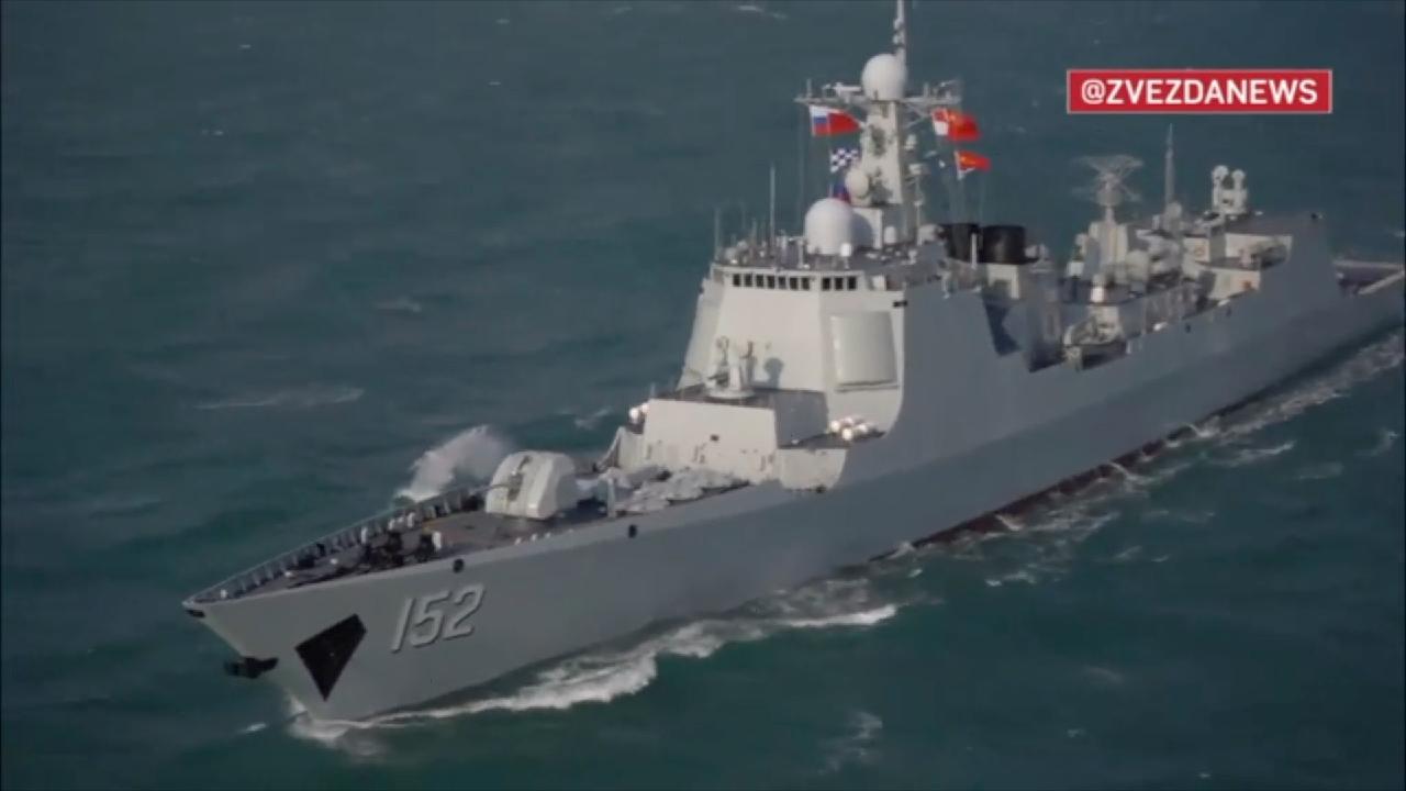 Latest footage of the joint naval exercise 'Joint Sea 2022' released - CGTN