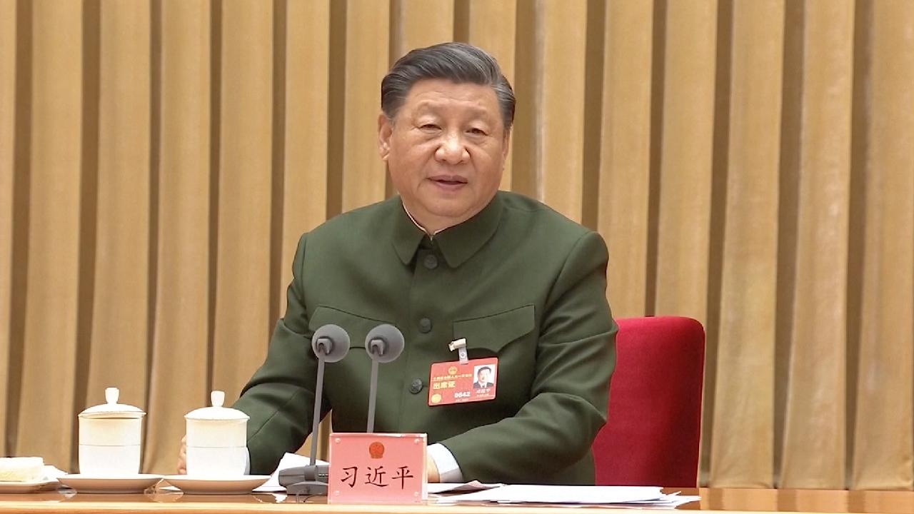 Xi attends plenary meeting of delegation of PLA, armed police - CGTN