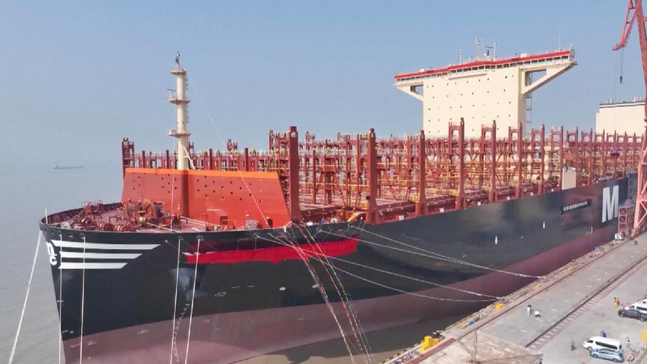 China-built world's largest container ship delivered - CGTN