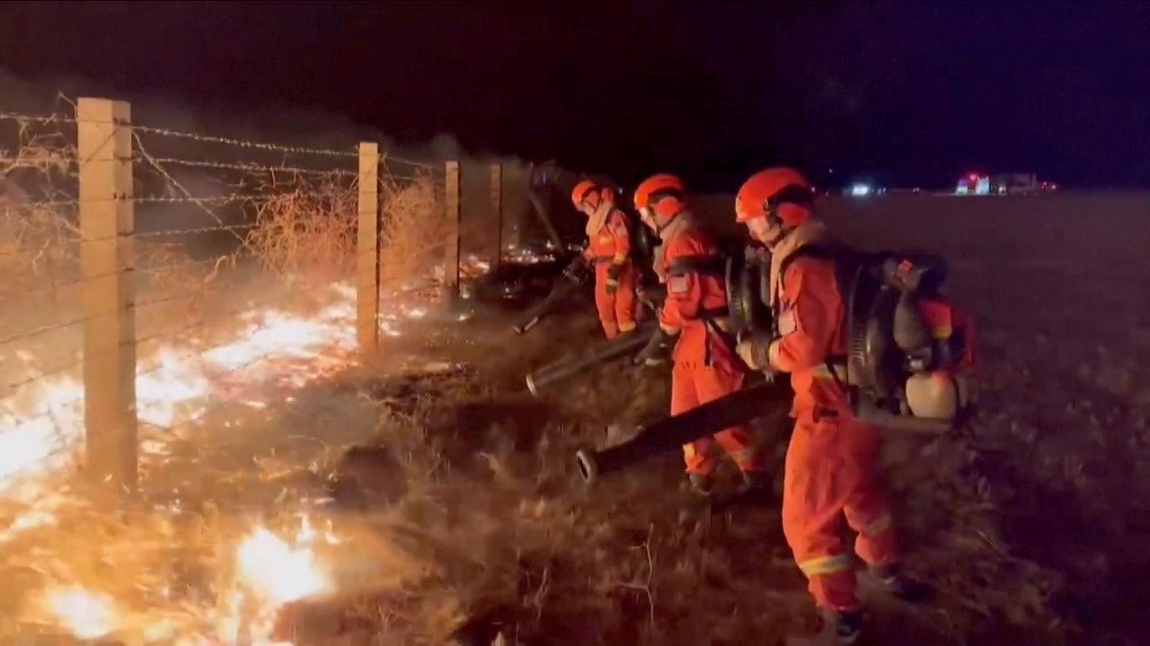 China's Inner Mongolia battles wildfire from neighboring country - CGTN