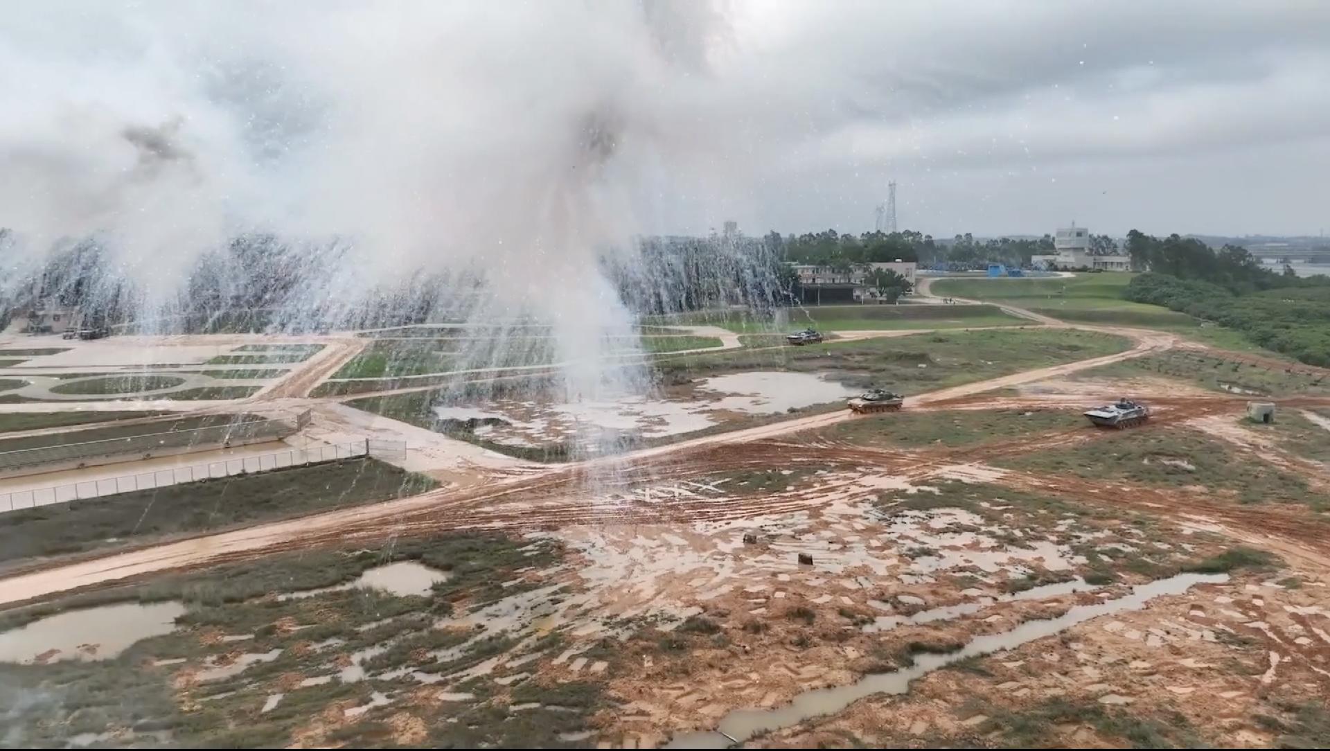 PLA Navy Marine Corps hosts land combat training - CGTN