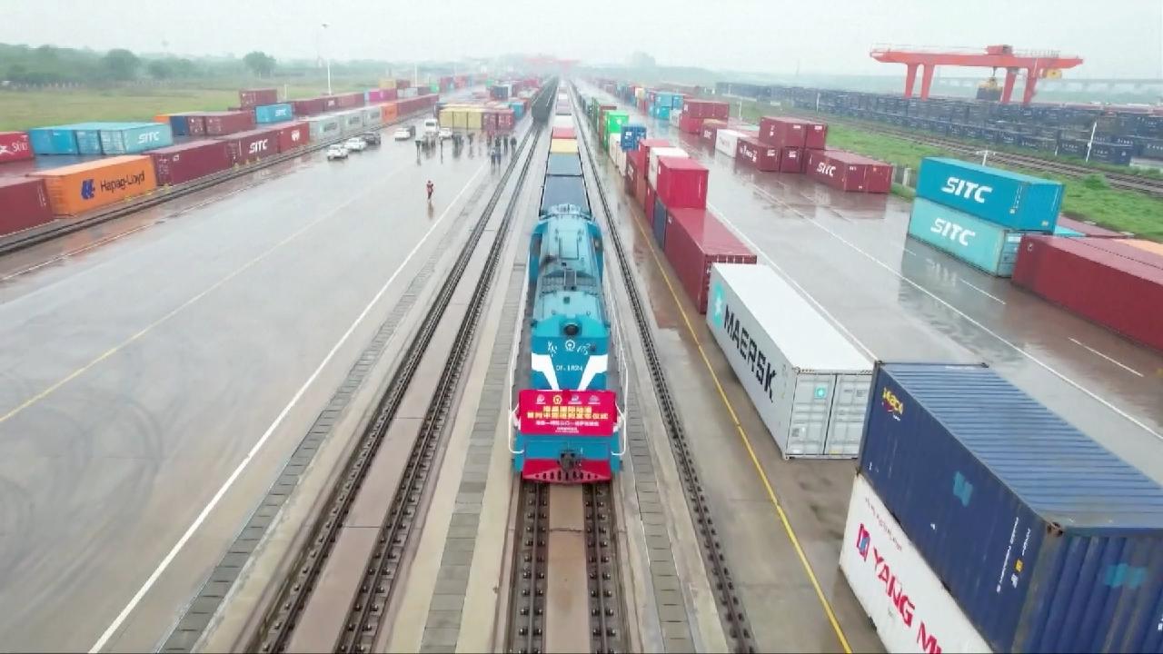 First China-Central Asia freight train from Nanchang launched - CGTN
