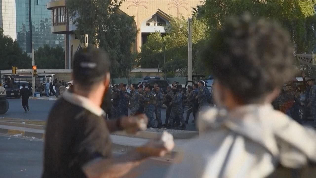 Protesters clash with security forces near Swedish embassy in Baghdad ...
