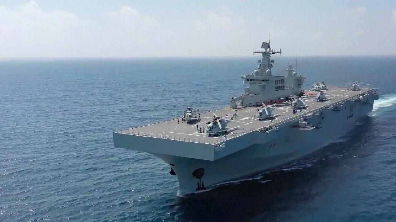 China's first homegrown amphibious assault ship Hainan - CGTN