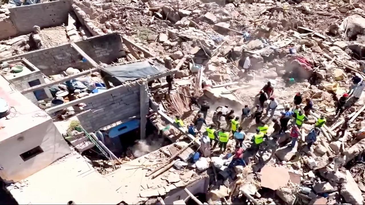 Aerial footage shows extent of earthquake damage in Morocco - CGTN