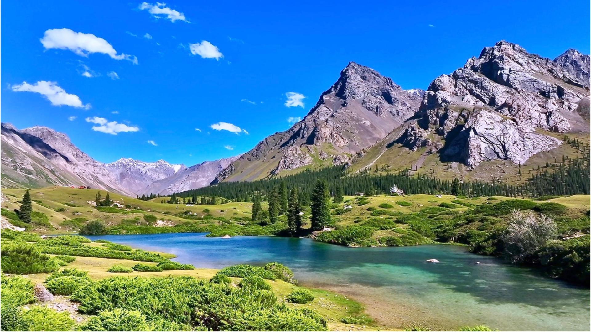 Stunning view along the Wutujing River in NW China's Xinjiang - CGTN