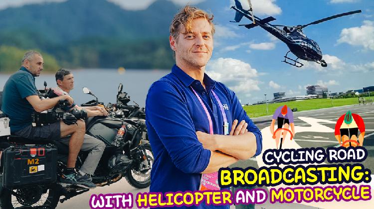 Cycling road broadcasting: With helicopter and motorcycle - CGTN