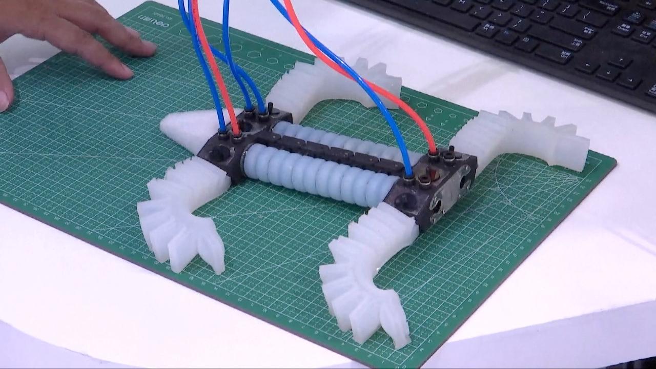 Soft-bodied reptilian robot makes debut at high-tech expo in Shenzhen - CGTN