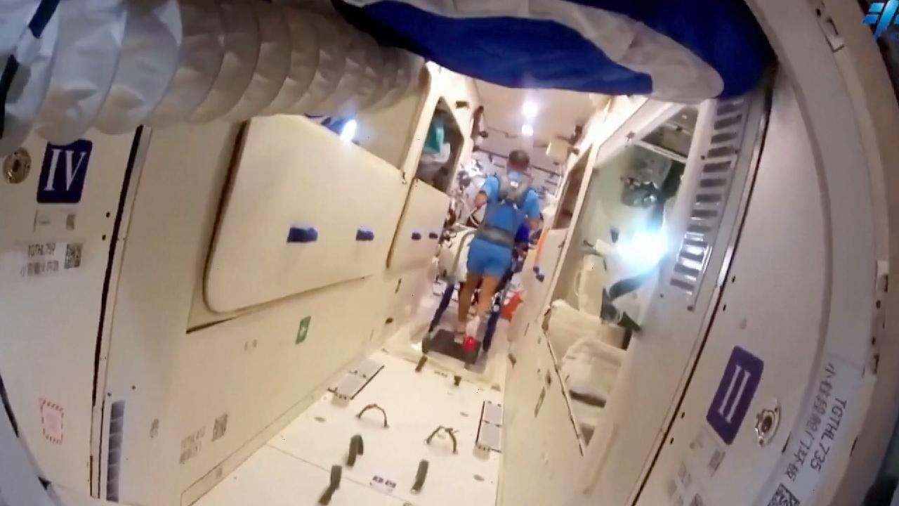 New video shows Shenzhou-17 crew relaxing in space - CGTN