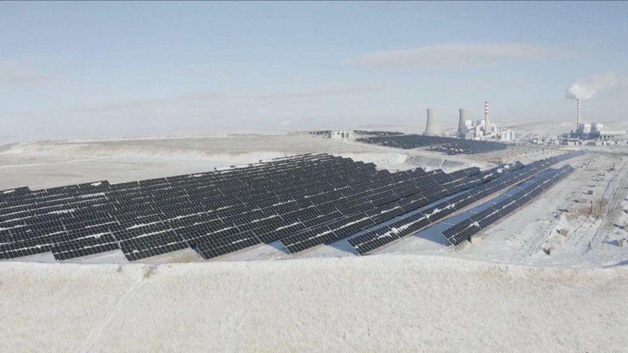 Solar panel field revegetates China's largest open mining wasteland - CGTN