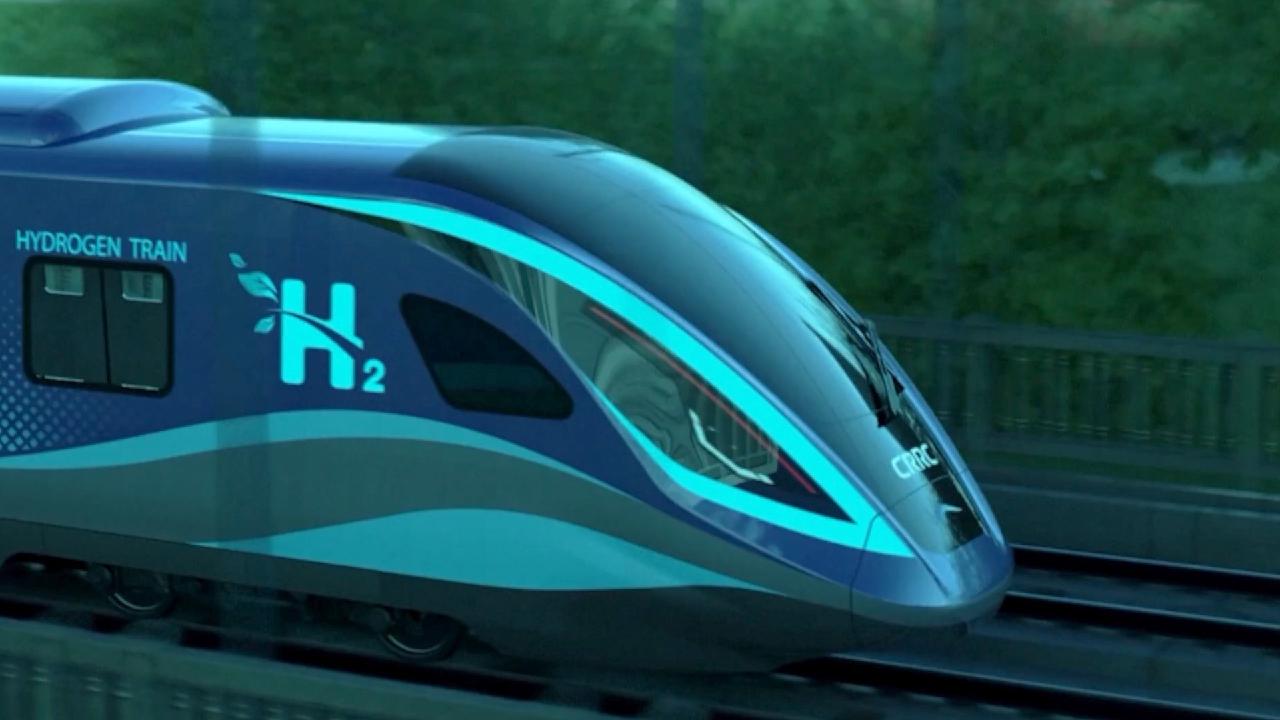 Test of China's first hydrogen-powered urban train completed - CGTN