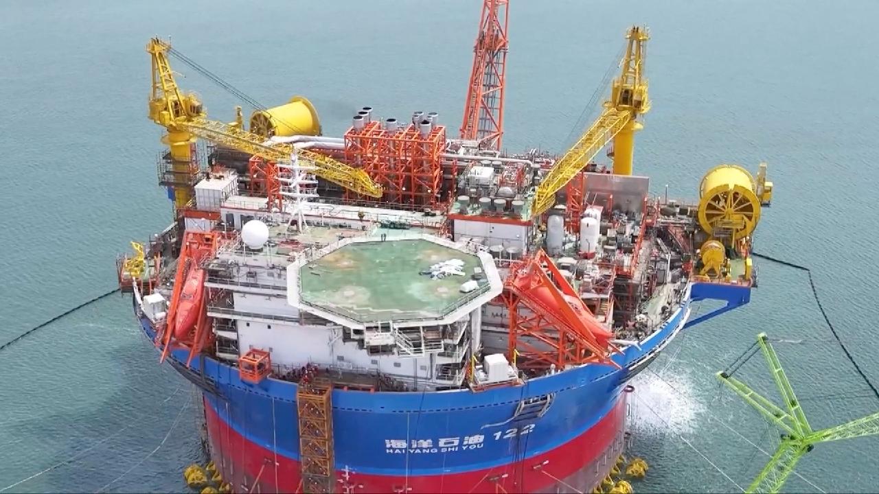 Asia's first cylindrical FPSO facility completed in Qingdao - CGTN