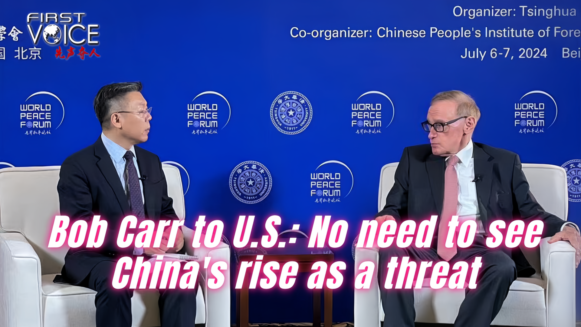 Bob Carr to U.S.: No need to see China's rise as a threat - CGTN