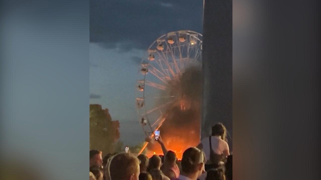 At least 23 injured after fire breaks out on Ferris wheel in Germany - CGTN