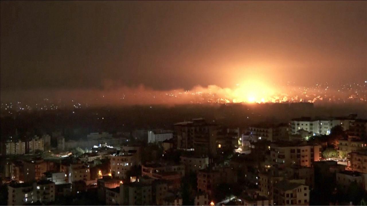 Explosion rocks Beirut's southern suburbs - CGTN Explosion rocks Beirut's southern suburbs - CGTN