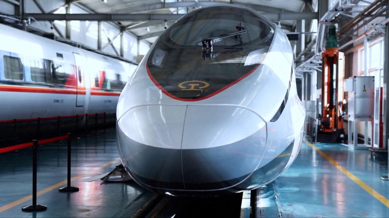 Prototypes of China's new high-speed train CR450 undergo testing - CGTN