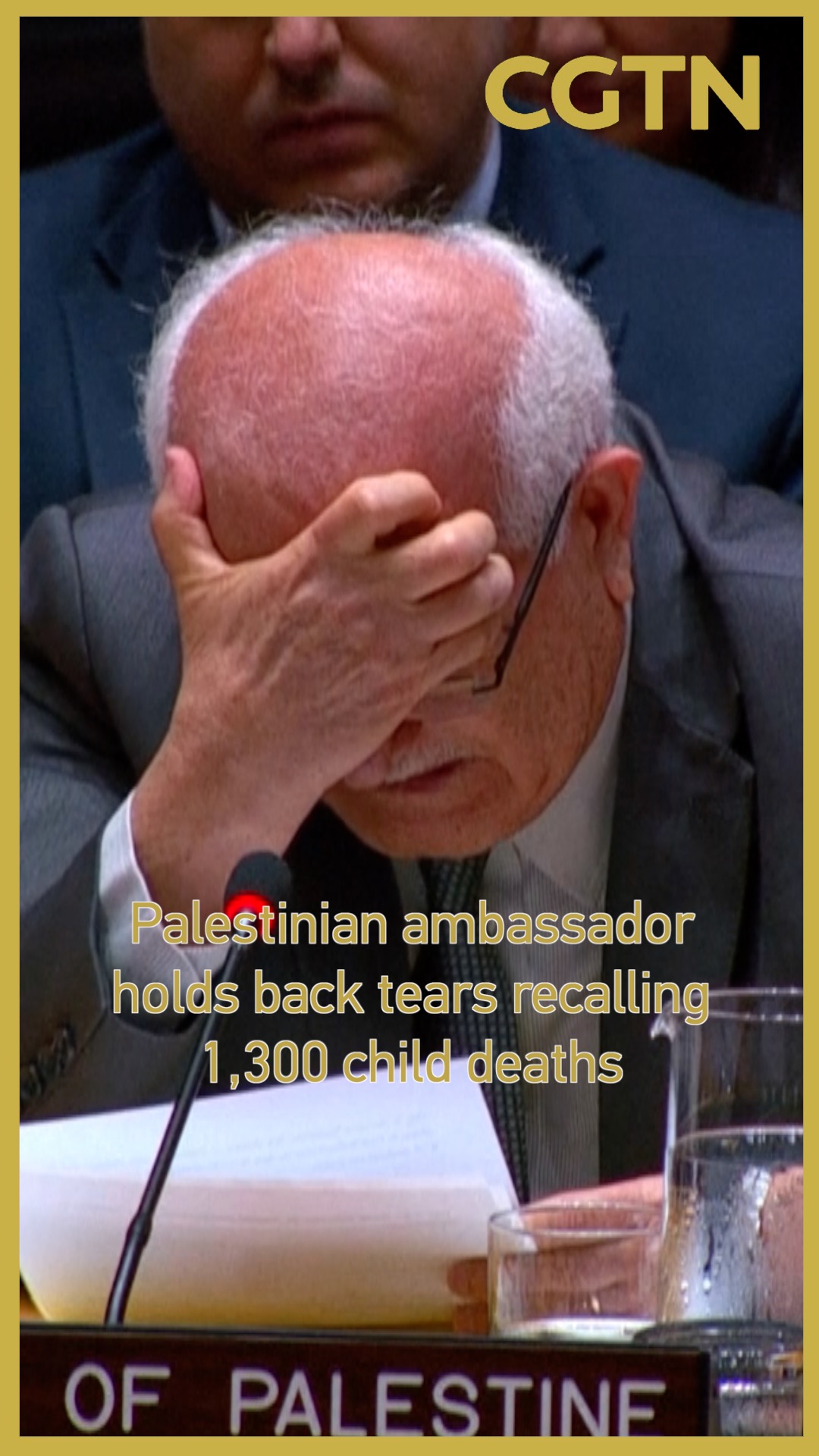 Palestinian ambassador holds back tears recalling 1,300 child deaths - CGTN