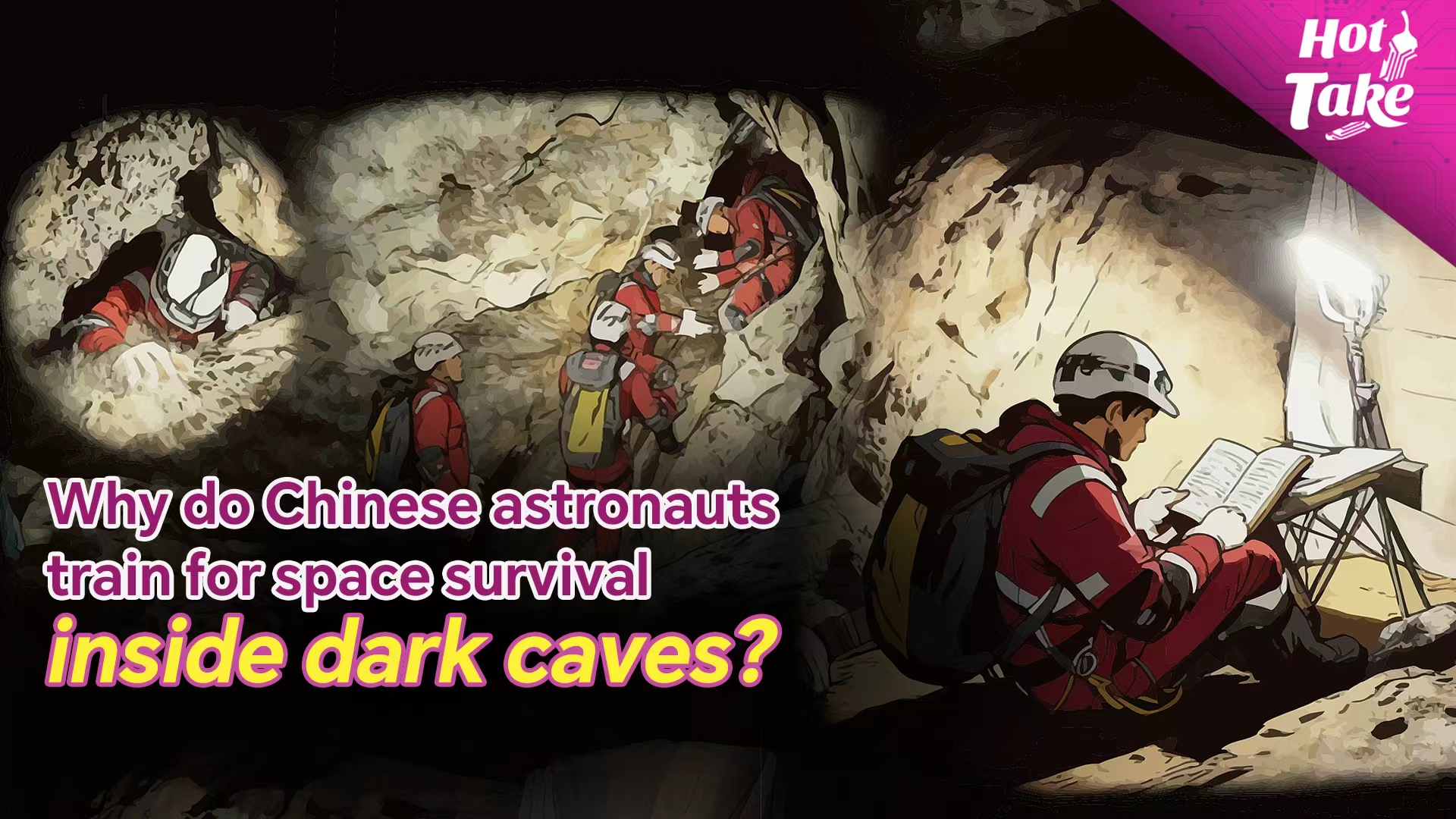 Why do Chinese astronauts train for space survival inside dark caves ...