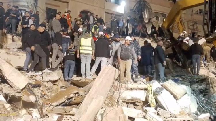 Witness describes 'blink-of-an-eye' building collapse in Lebanon - CGTN